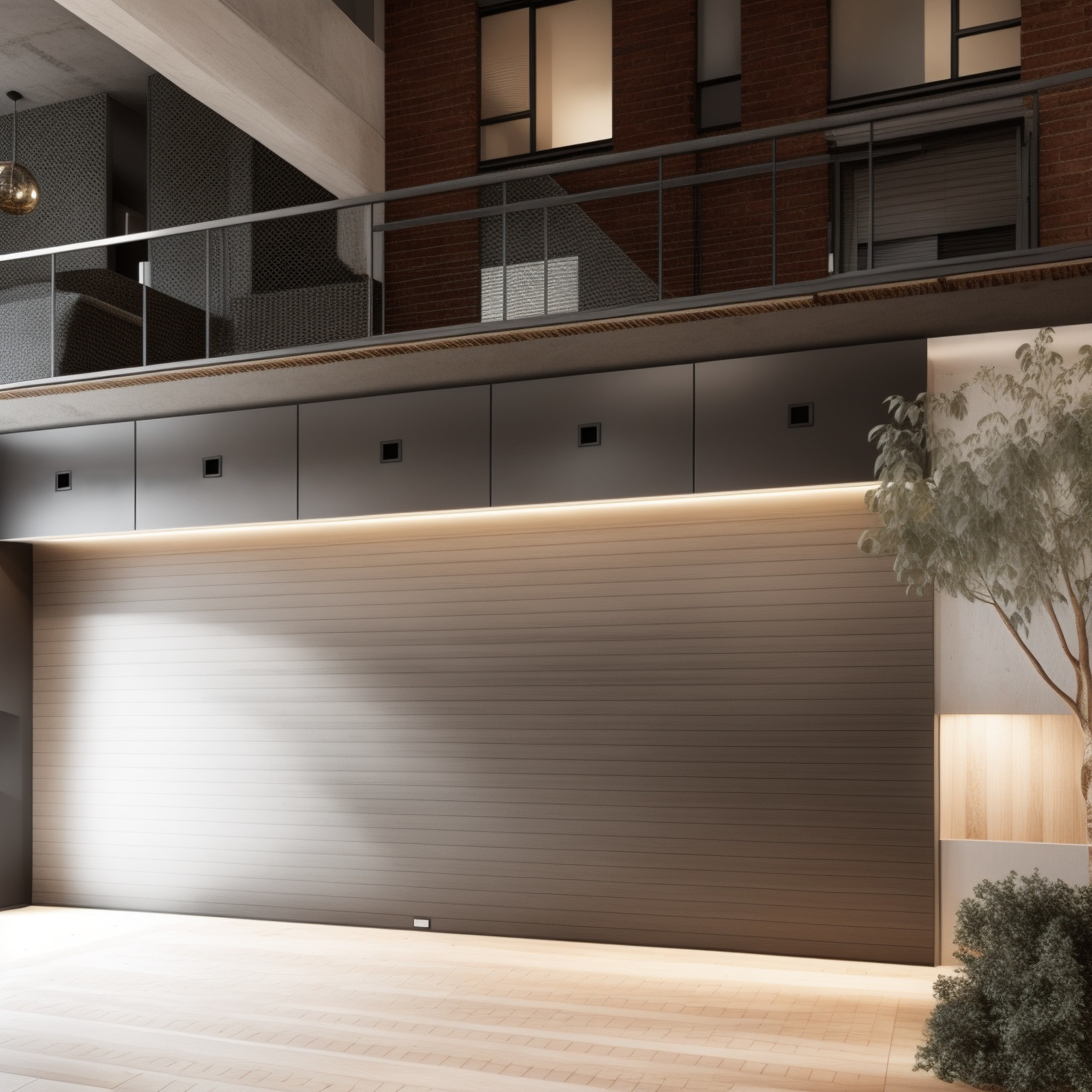 Silver Modern Aluminium Rolling Door Louver Untuk Bangunan Komersial